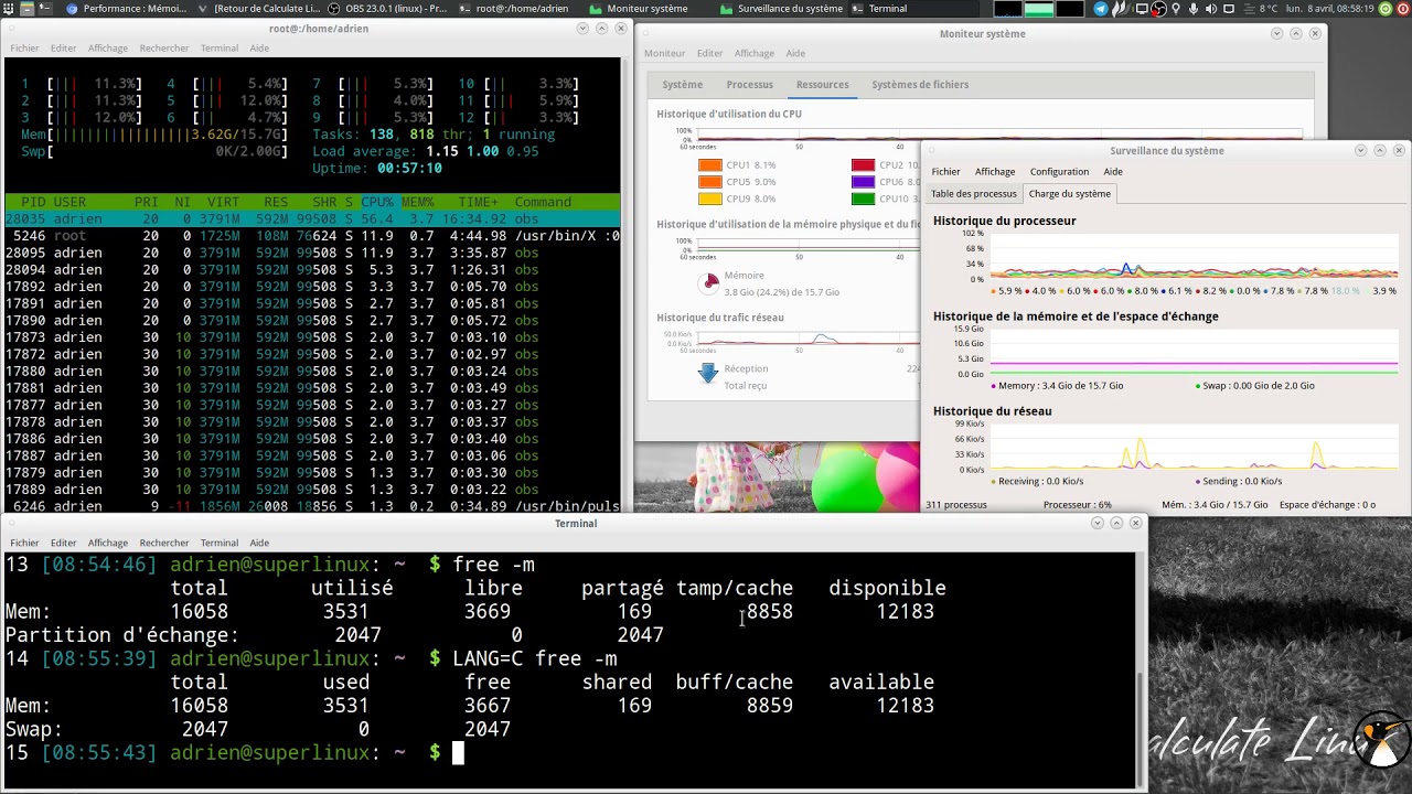 La mémoire sous Linux : à quoi correspondent tous ces chiffres ? - YouTube