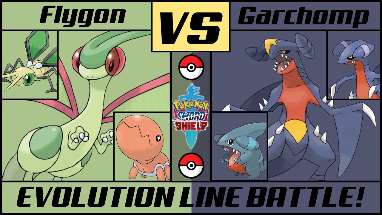 FLYGON vs GARCHOMP | Evolution Line Battle | Pokémon Sword/Shield - YouTube