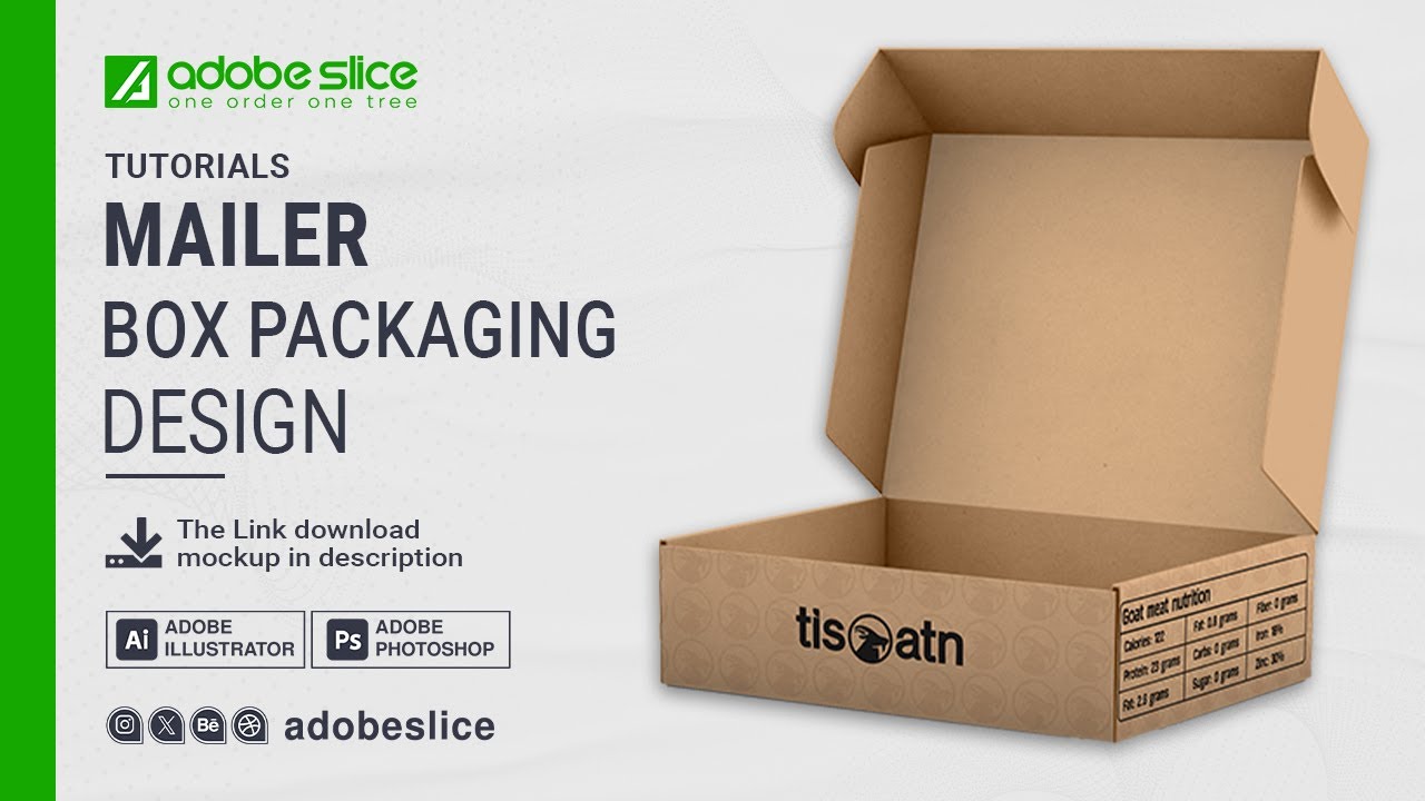 How to make mailer box packaging design tutorial in adobe illustrator ...