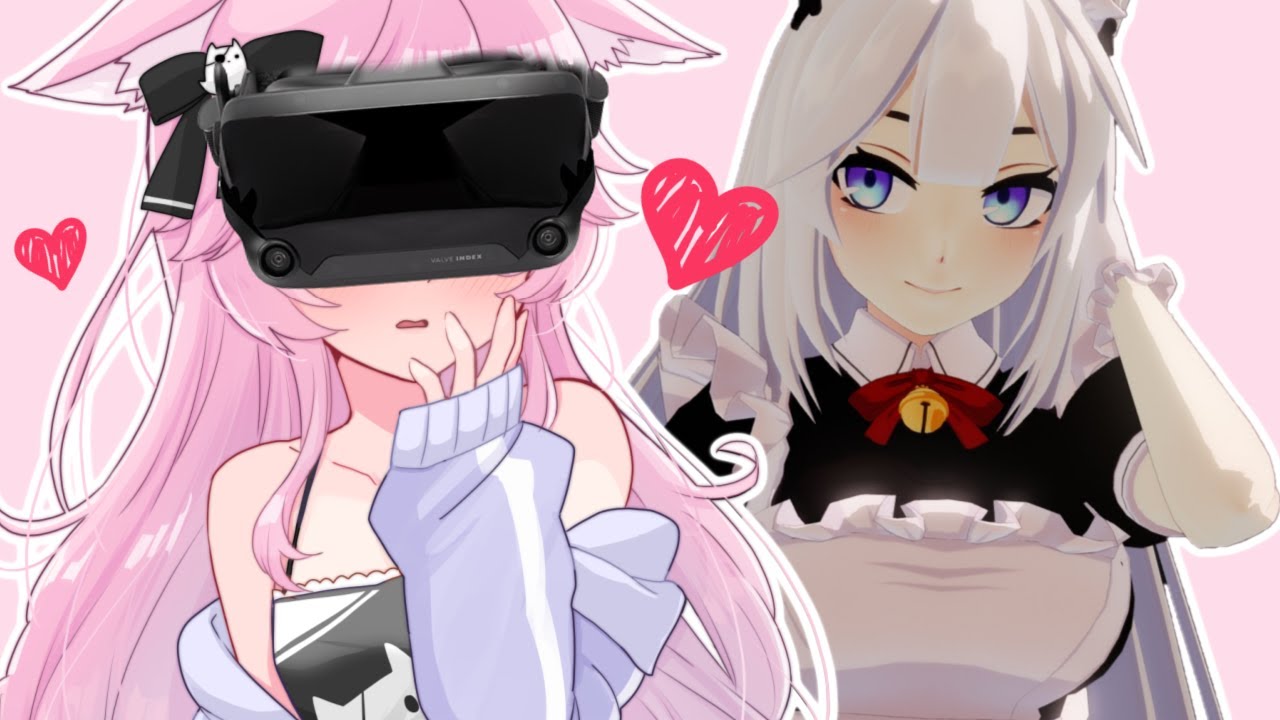 Nyanners tries VR games & watches a movie with Veibae - YouTube
