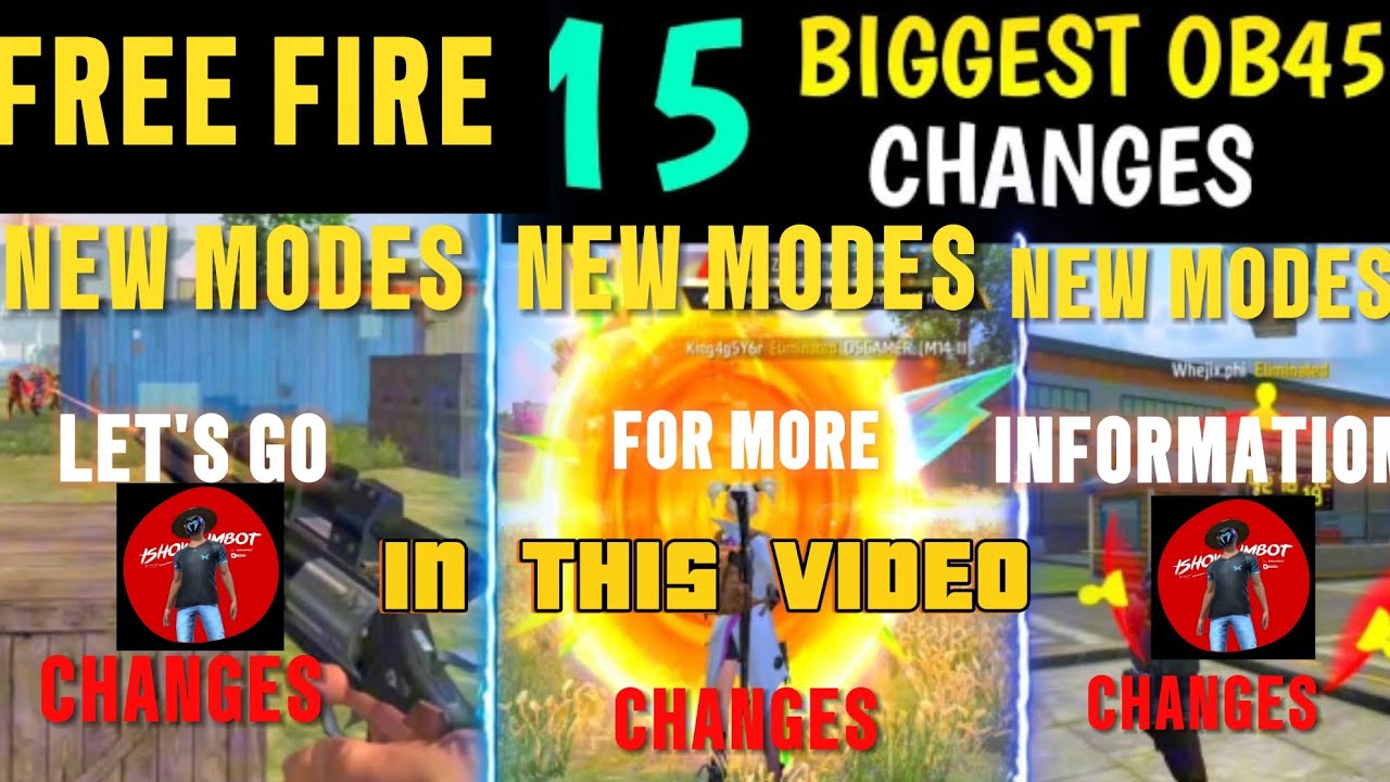New Upcoming OB45 Updates In Advance Server || 15 Biggest OB45 Changes ...