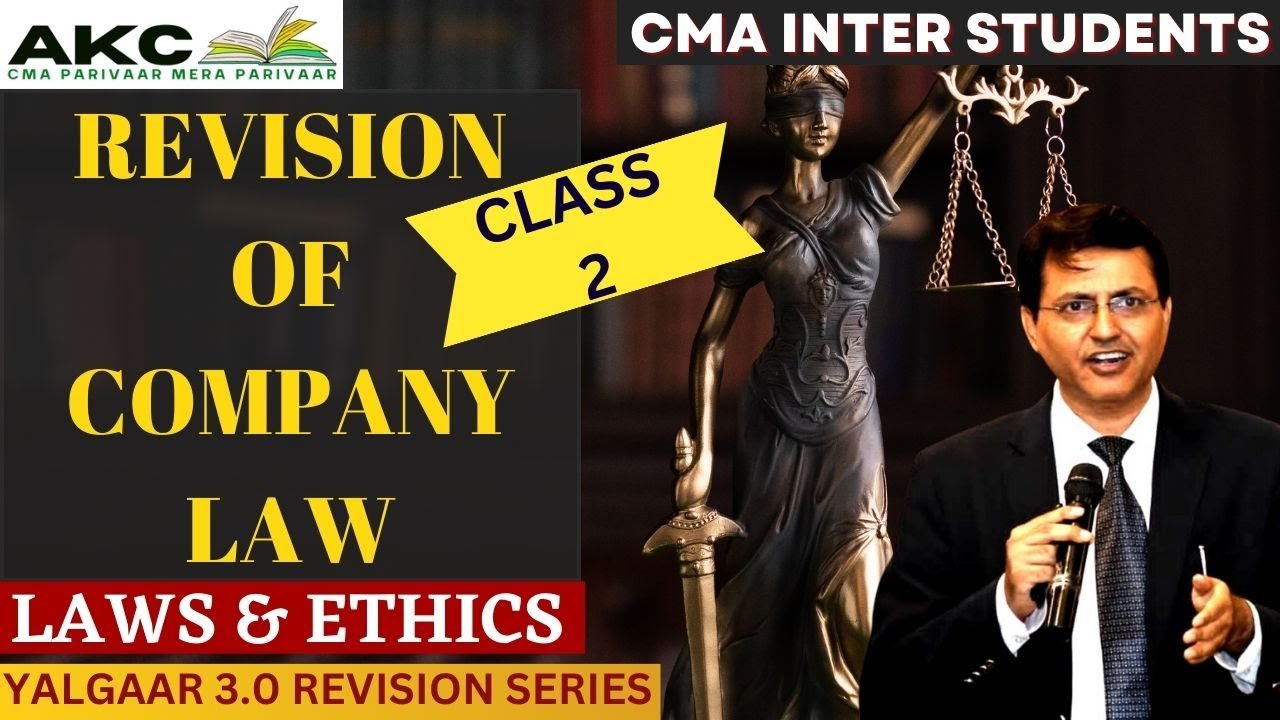 || REVISION OF COMPANY LAW || LAWS & ETHICS || CLASS 2 || YALGAAR ...