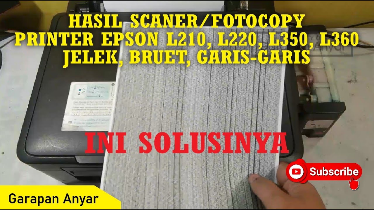 Memperbaiki hasil scaner fotocopy jelek di printer epson L210, L220 ...