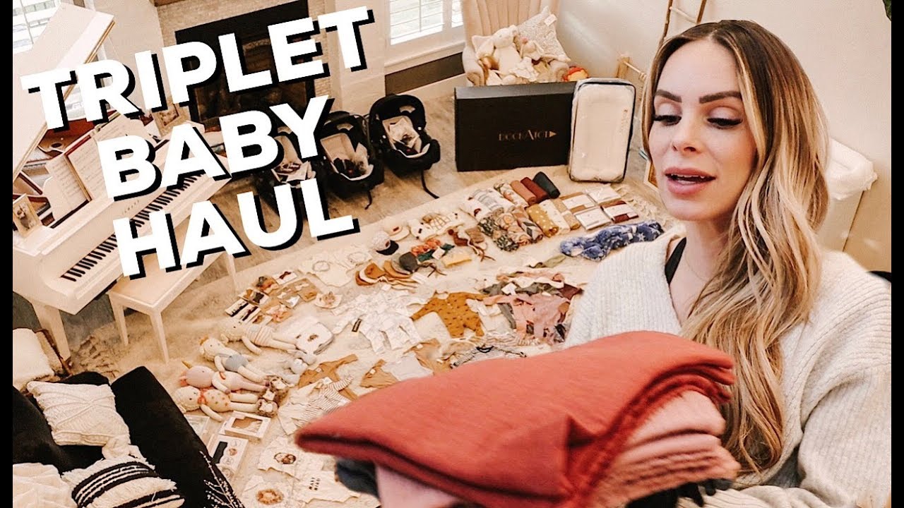 TRIPLET BABY HAUL | CARA'S DREAM PUSH PRESENT | CHATWIN TRIPLETS | NUNA ...