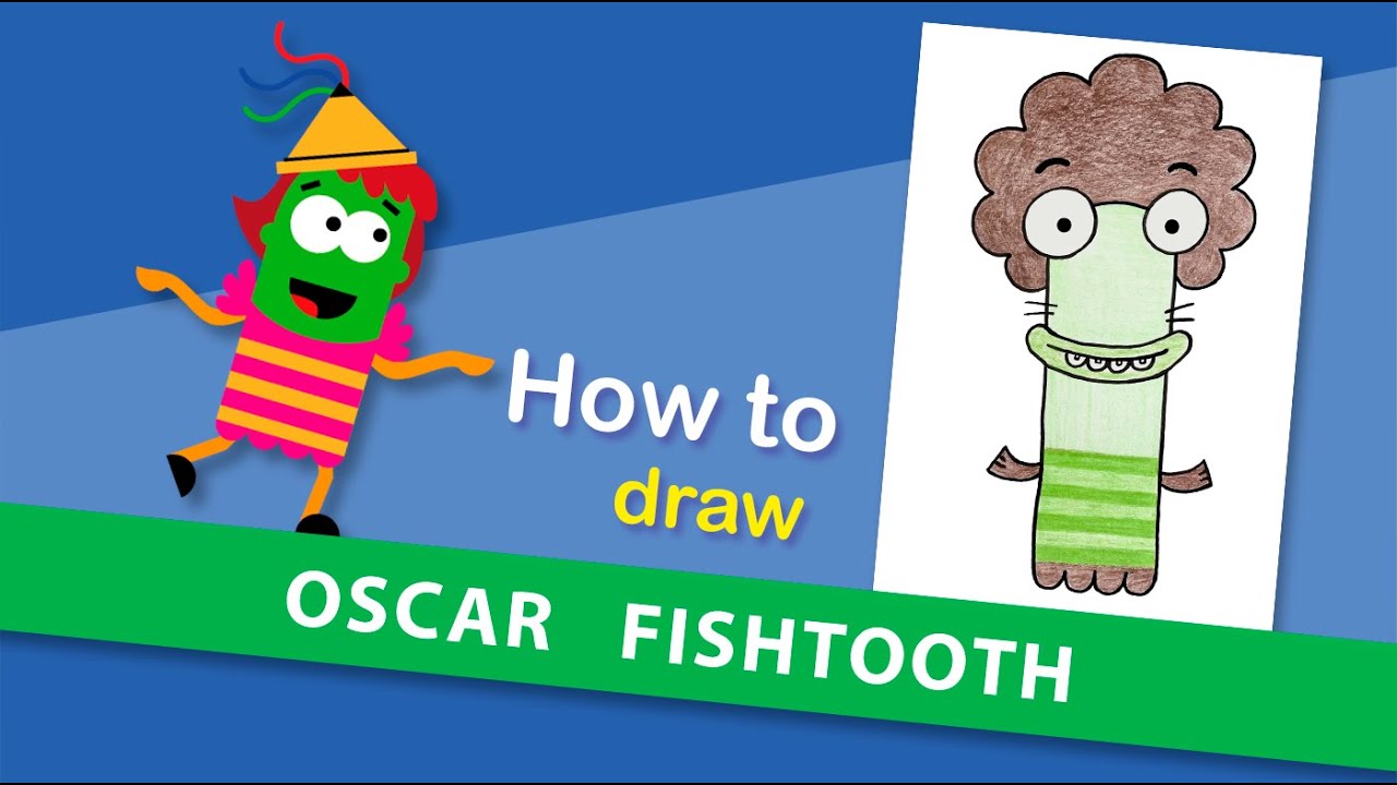 How to draw a little fish Oscar from "Fish Hooks". Drawing together ...