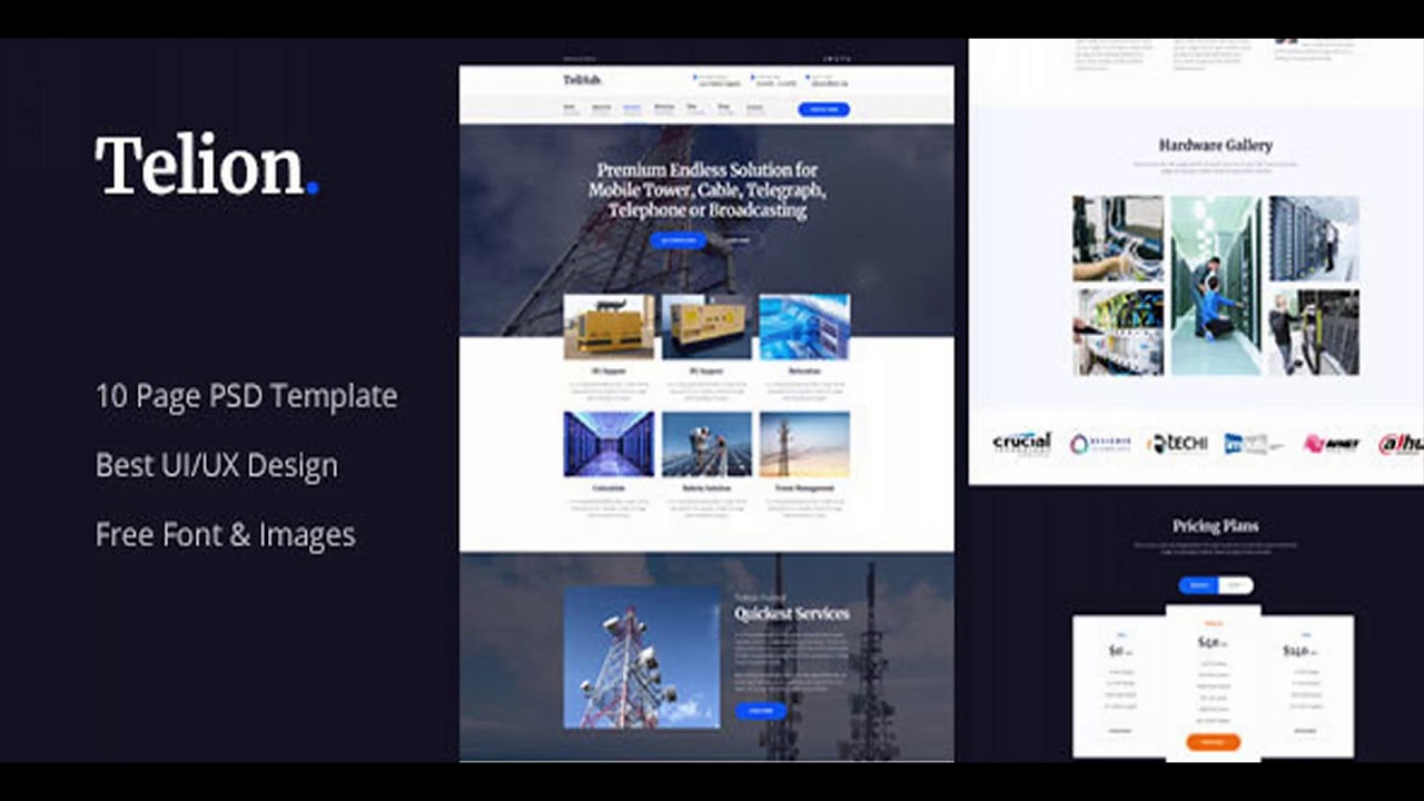 Telion - Telecommunication Business PSD Template | Themeforest Website ...