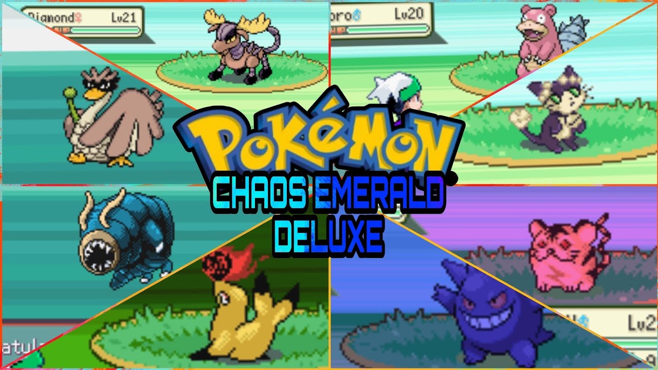 Pokemon Chaos Emerald Deluxe Hack Rom GBA Con PKM 8va Gen, Fakemon ...