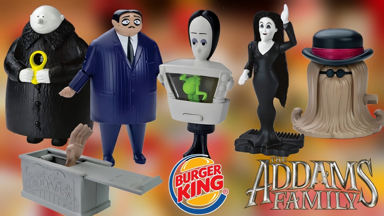 Nueva Promoción Burger King La Familia Addams Colección de 6 Juguetes ...