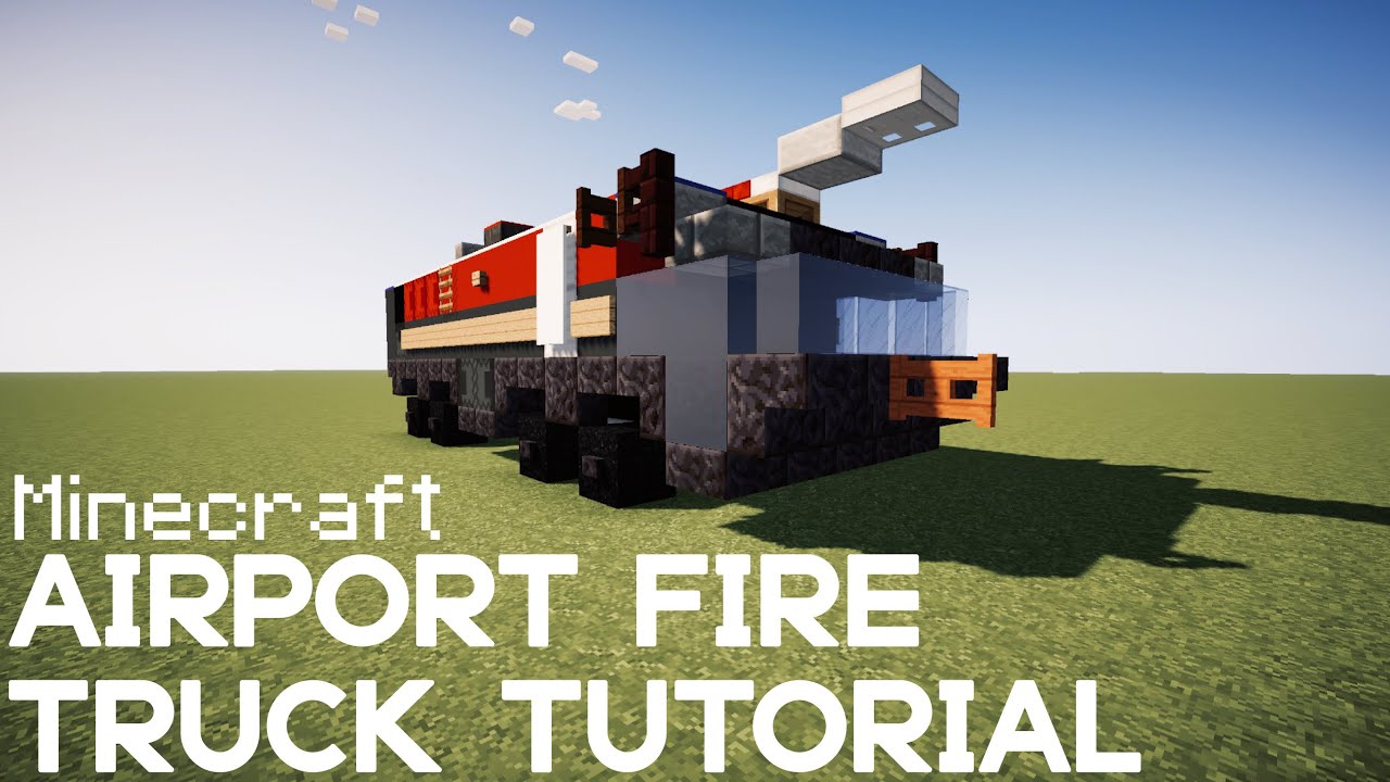 Minecraft Airport Fire Truck Tutorial - YouTube
