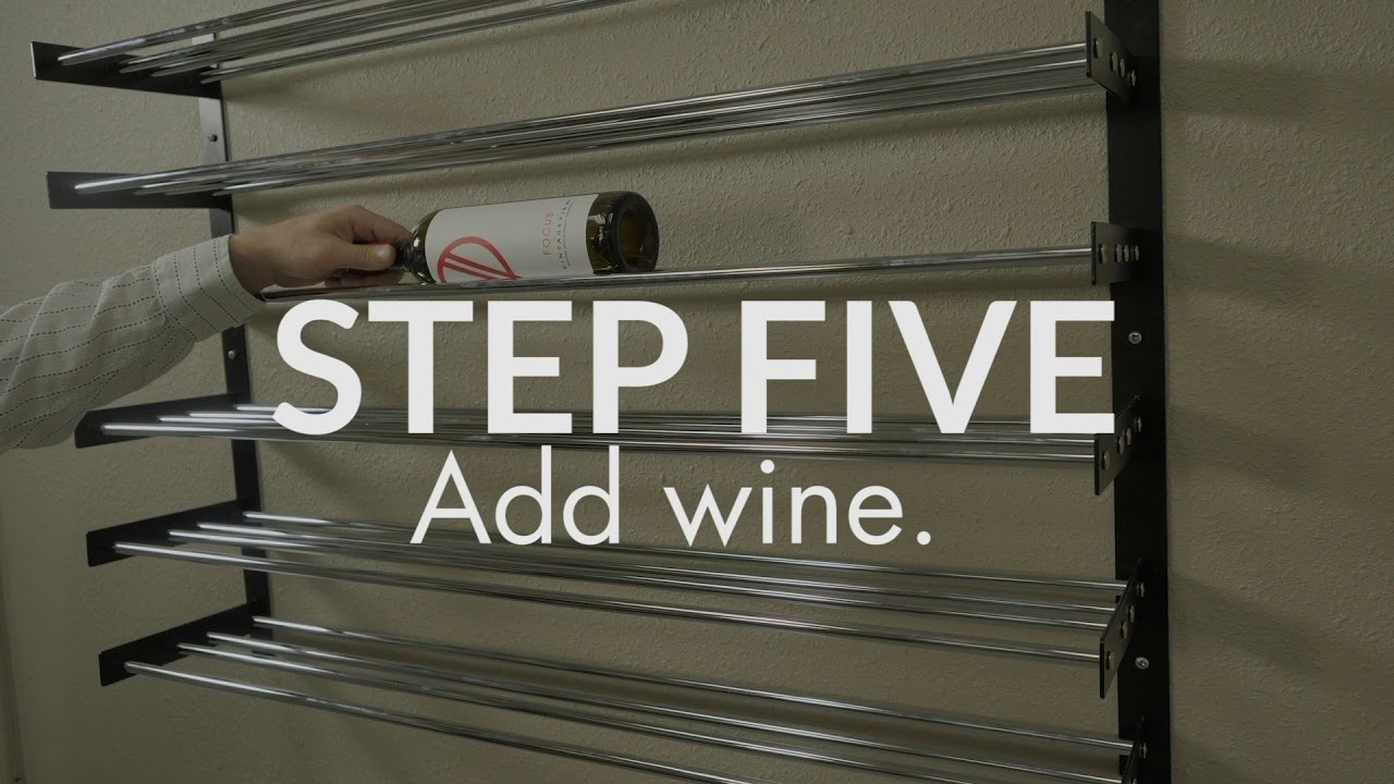 Evolution Wine Wall wine rack installation guide - YouTube