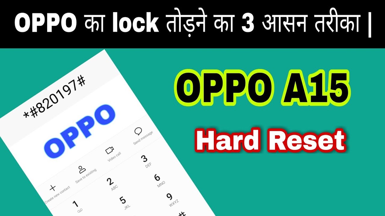 Hard Reset Oppo A15 Cph2185 Without Computer | How to Reset OPPO A15 ...