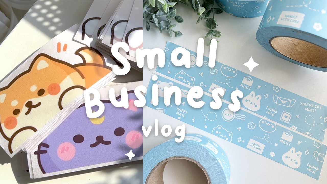small business vlog 🌼 packing orders, unboxing products, custom ...