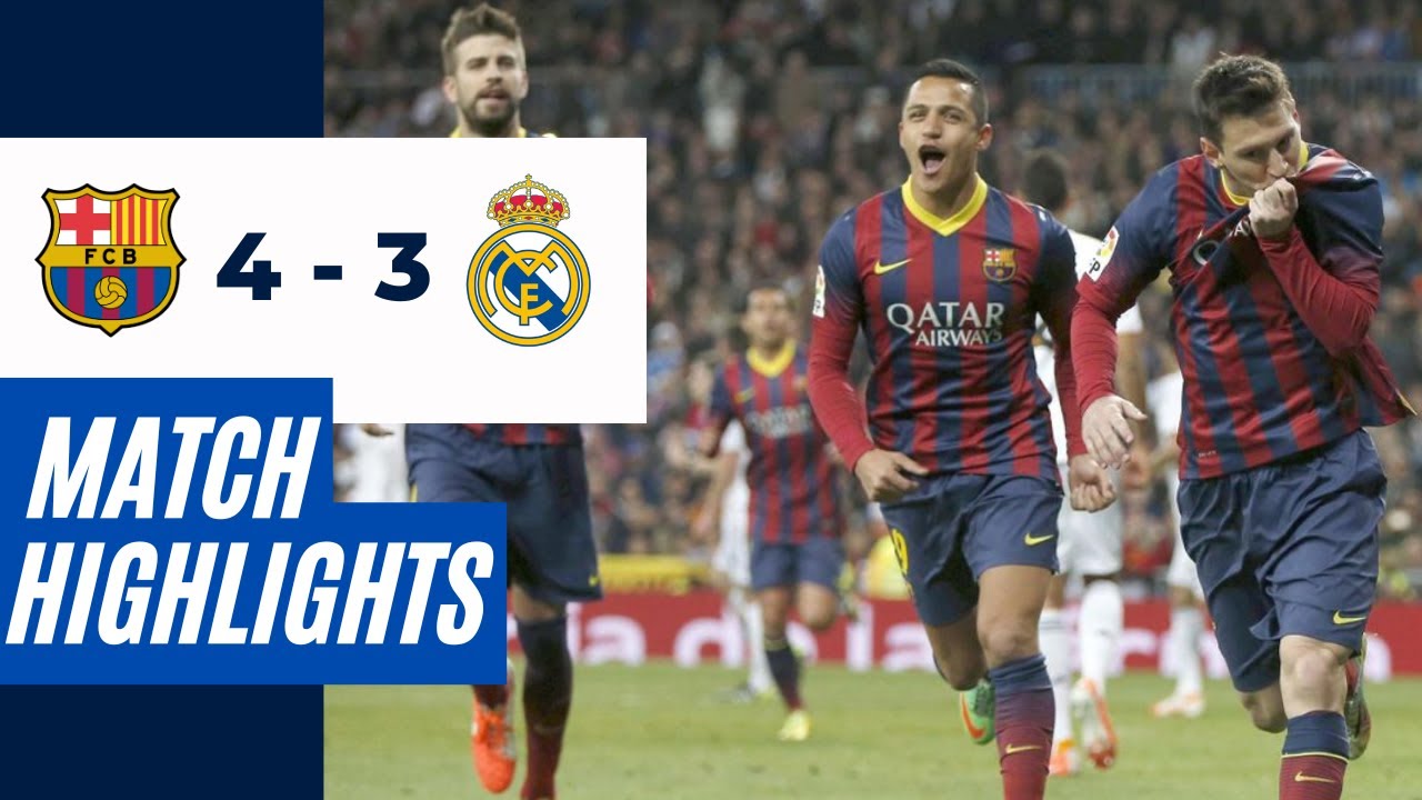 Real Madrid 3-4 Barcelona | Epic El Clásico Battle! ⚽🔥| La Liga 13/14 ...
