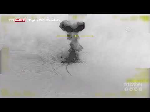 TSK'nin Afrin'deki terör yuvalarını yerle bir ettiği anlar