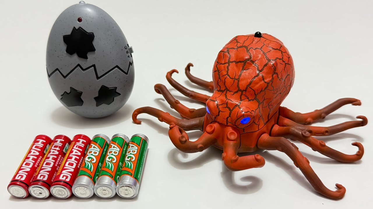 Unboxing cool RC Octopus, Electric Gear Glowing Bee, 360° Rotating Fire ...