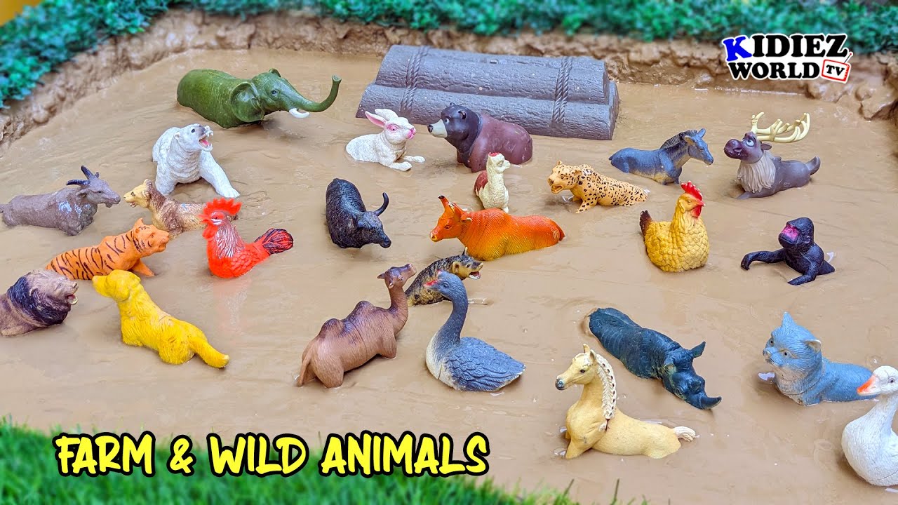 Rescue Mission: Wild & Farm Animals Stuck in Mud! 🐘🚜 Fun Learning ...