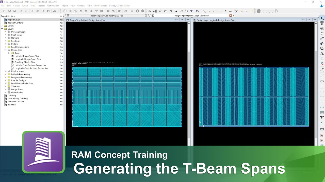 Generating Span Segments and Design Strips for Concrete T-Beams in RAM ...