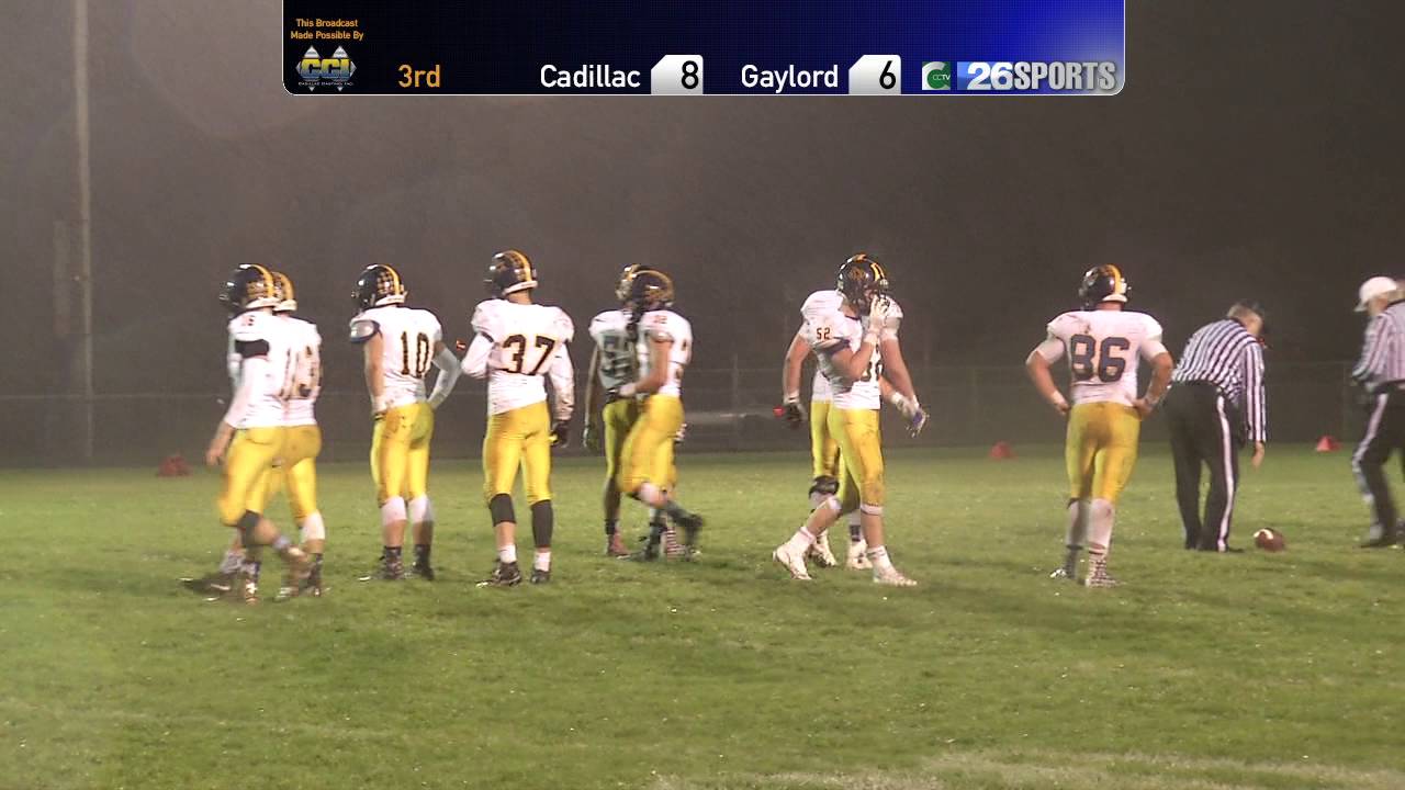 High School Football Cadillac Vs. Gaylord 09/30/16 3rd - YouTube