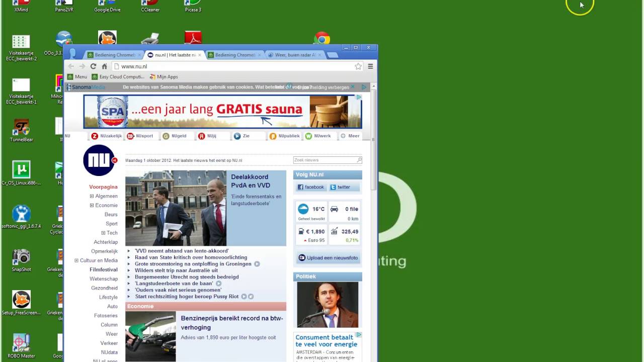 CHROME splitsen scherm in 2 delen - YouTube