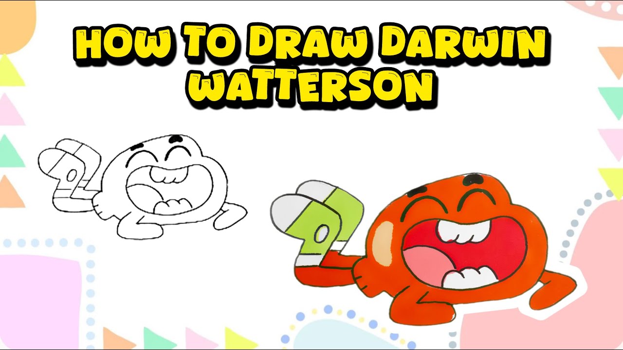 How to Draw Darwin Watterson from The Amazing World of Gumball - YouTube