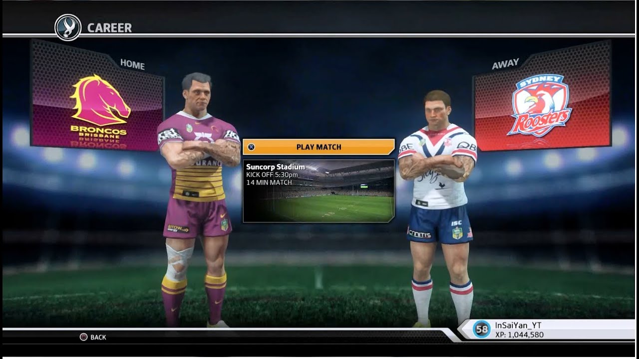 Rugby League Live 3 - Roosters Career (Round 6) - YouTube