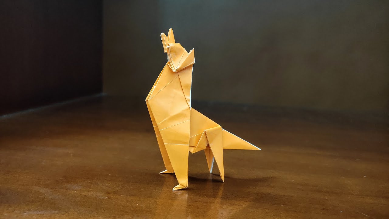 Origami Wolf Tutorial - How To Fold Wolf - YouTube