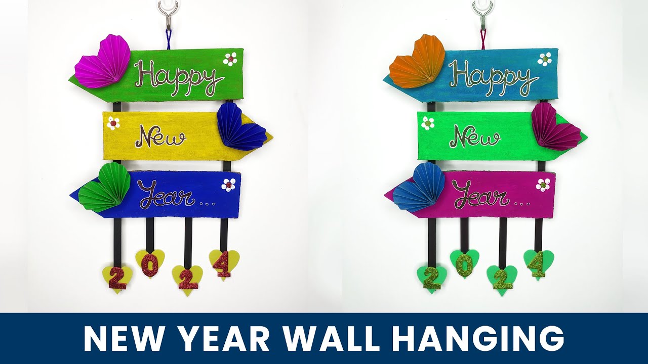 Happy New Year Wall Hanging 2024 | Wall Hanging for New Year | 2024 ...