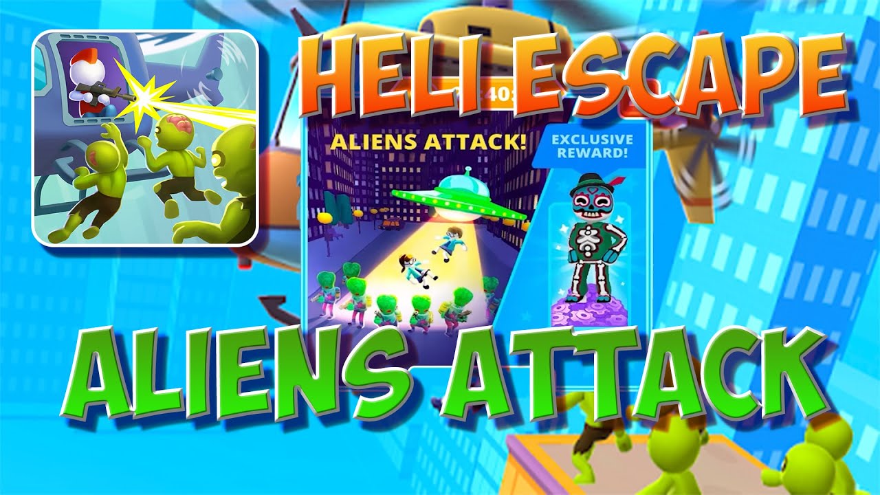 Helicopter Escape 3D 🚁 | Aliens Attack | 3 Waves | Android iOS Gameplay ...