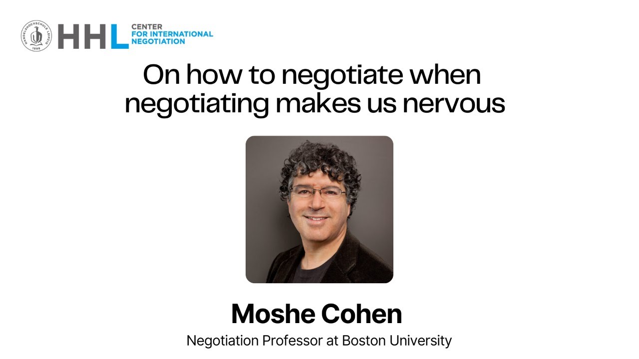 On how to negotiate when negotiating makes us nervous with Moshe Cohen ...