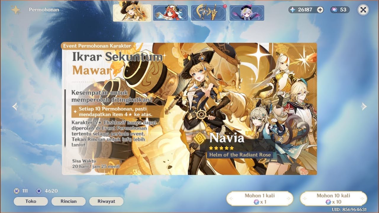 【Genshin Impact】 Gacha Navia Ver 4.8 【Stacia Channel】 - YouTube