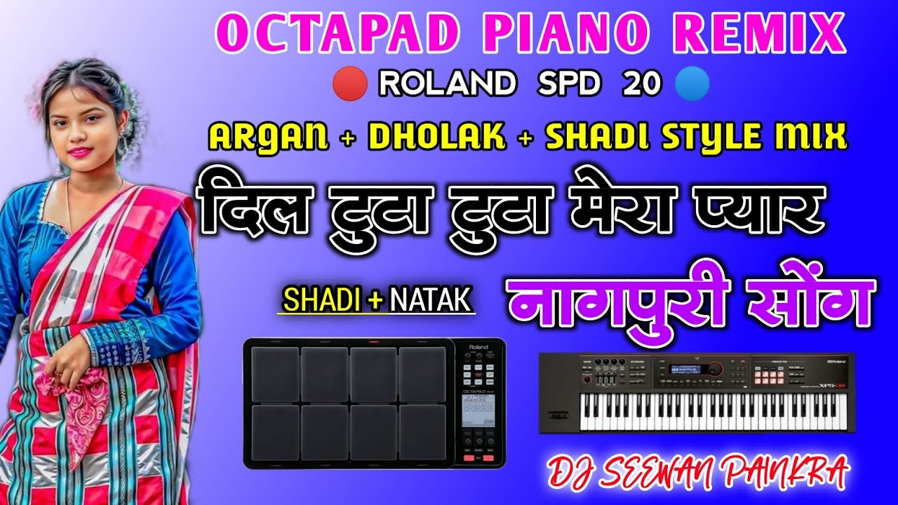 ⚪🟡 Dil Tuta Tuta Mera Pyar 🥁 Argan Piano 🎹 Octapad Casio Piano Mix Song ...