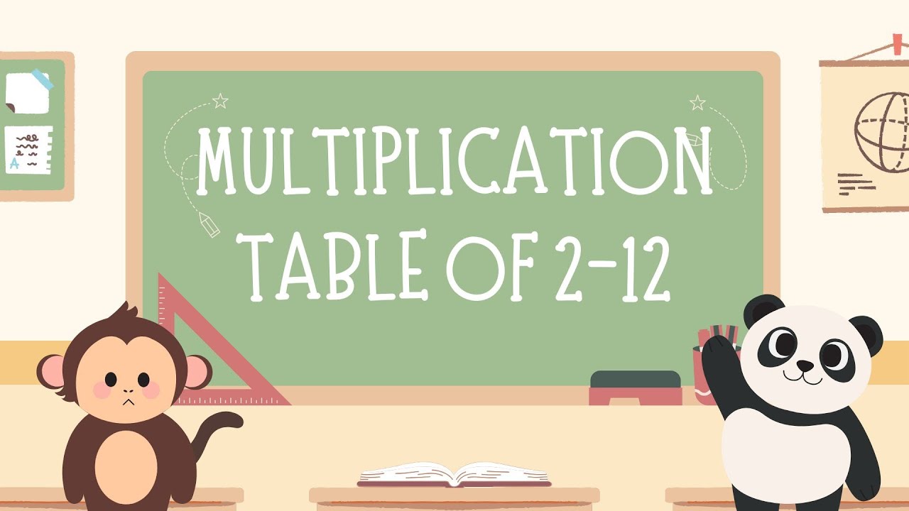 Multiplication Tables 2–12 | Easy Learning for Kids - YouTube