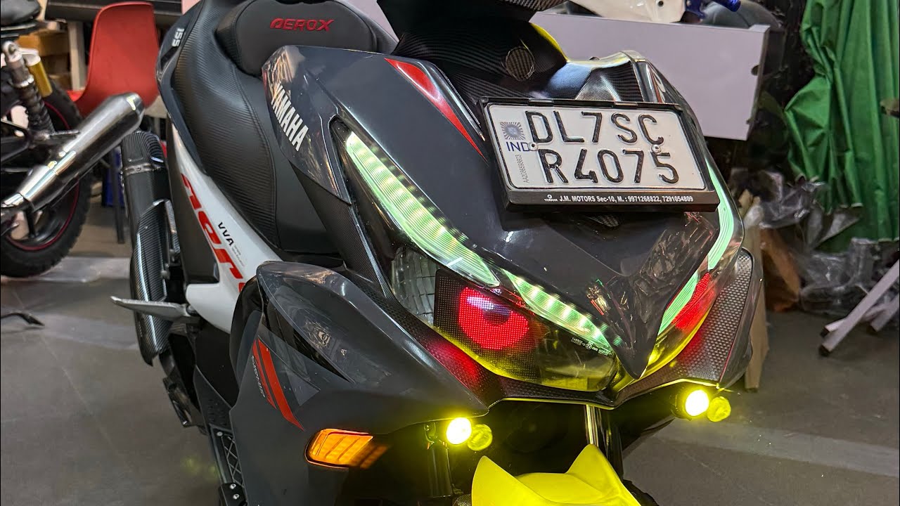 Yamaha Aerox 155 Modifications | Aerox Modified | Aerox Demon Eyes 🔥 ...