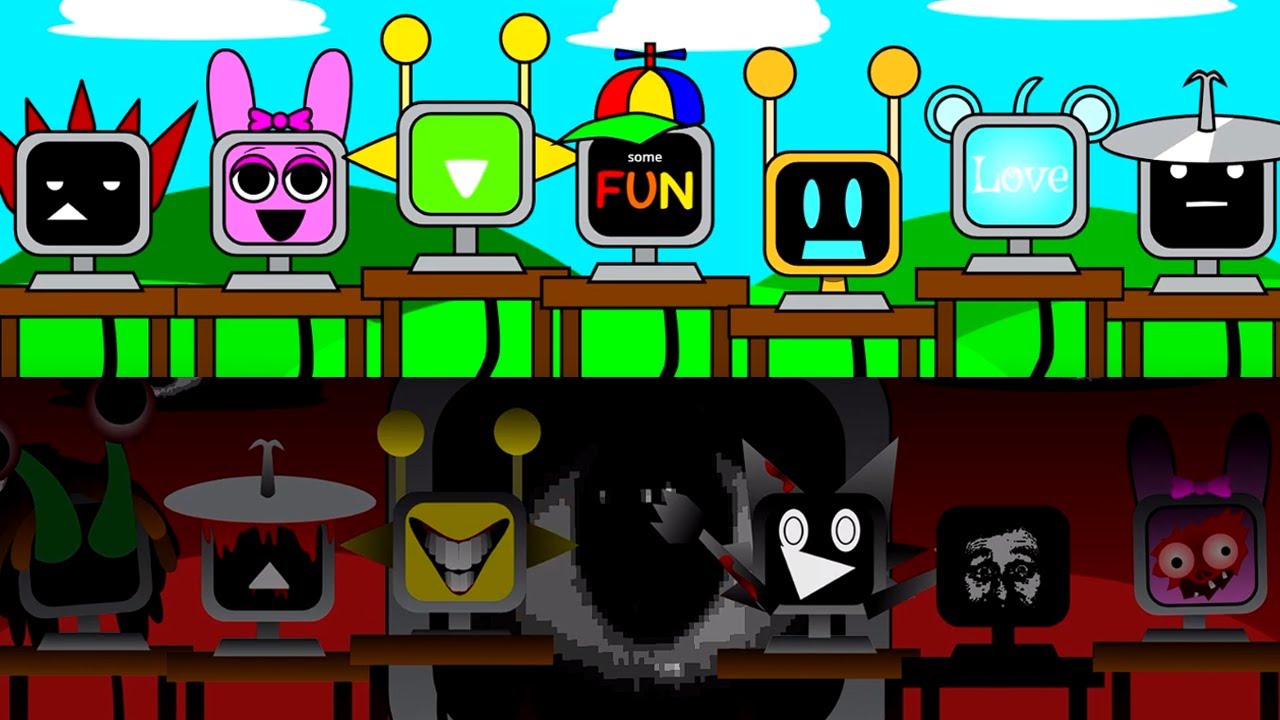 Sprunki but everyone turned into Mr Fun Computer🖥️They're all on screen ...