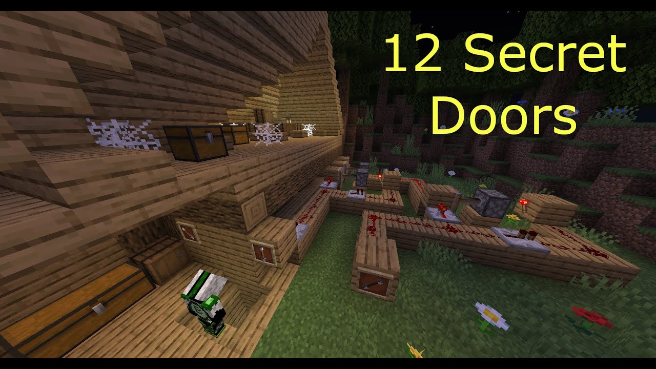 12 Secret Doors in Minecraft - YouTube
