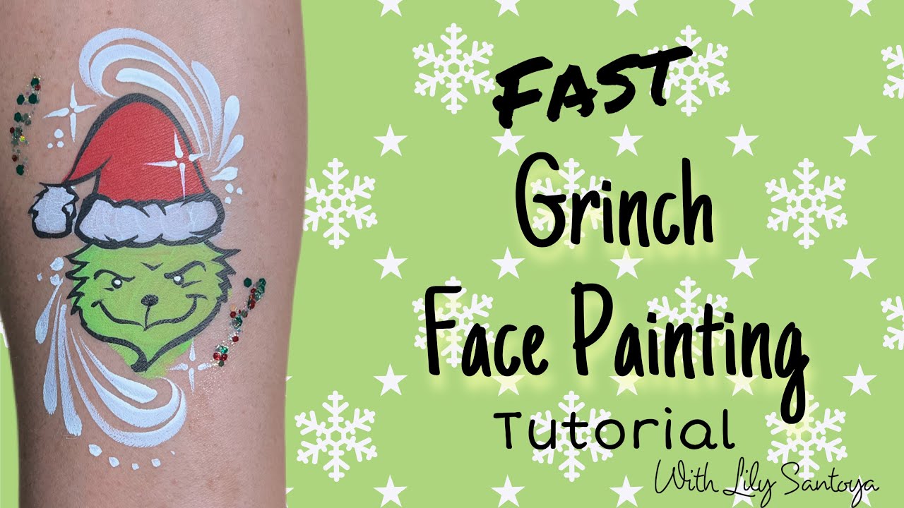 Fast Grinch Face Painting Tutorial #facepainting #makeup #grinch # ...