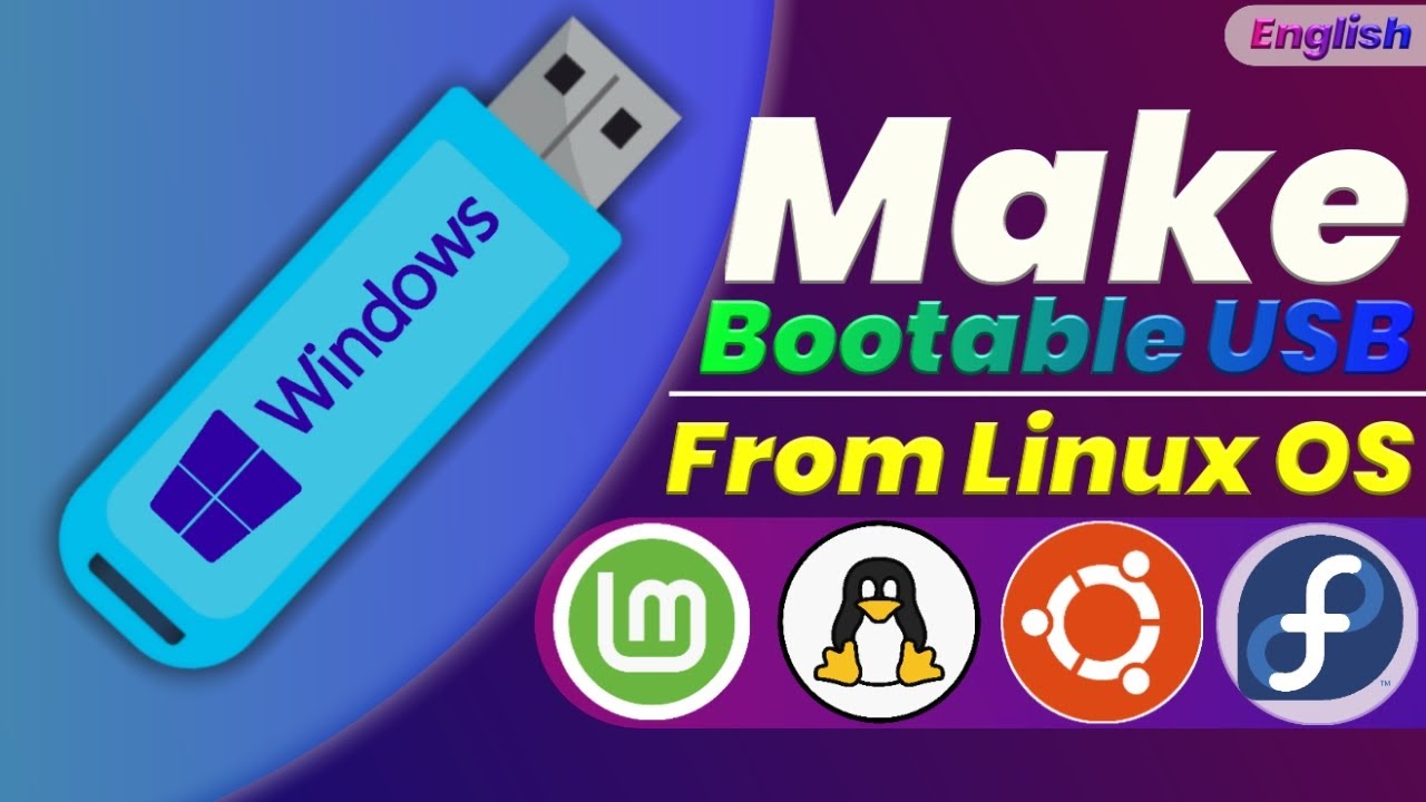 How To Make Windows Bootable Usb Using Linux⚡make Windows Bootable