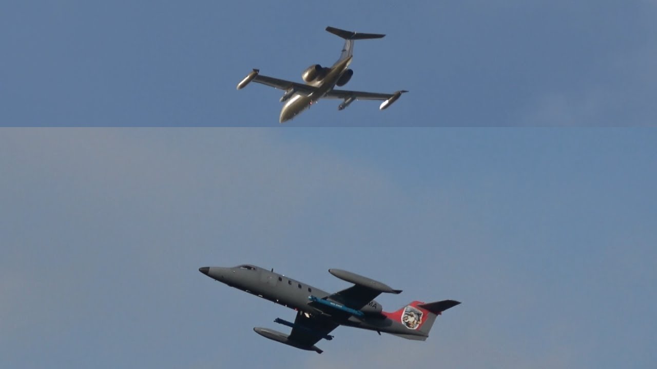 [4K] Two Learjet 35 Take off and Landings ''Leeuwarden Airbase'' - YouTube