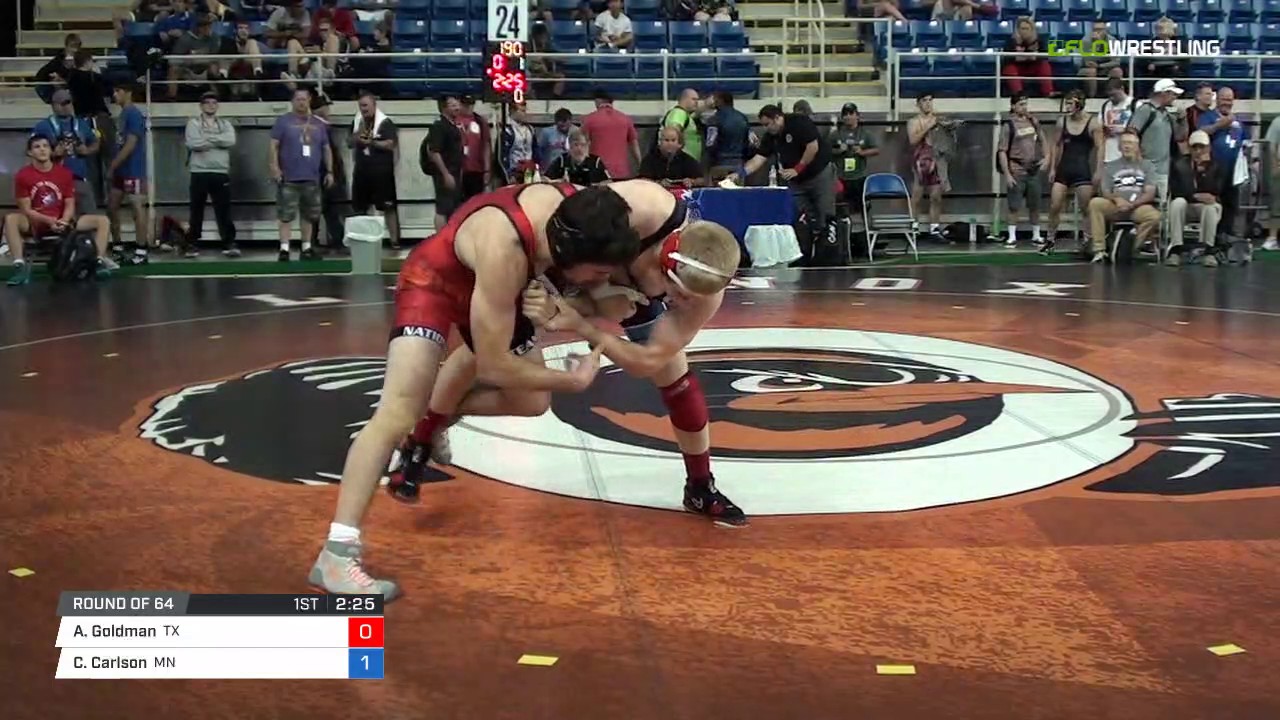 Junior GR 138 Round of 64 - Aaron Goldman (TX) vs. Cael Carlson (MN ...