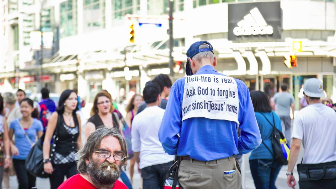 crazy corner people in Downtown Toronto - YouTube