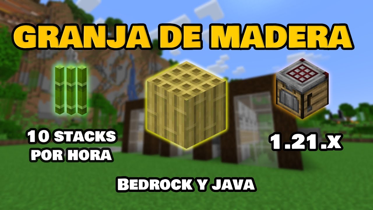 GRANJA de MADERA AUTOMATICA FÁCIL para MINECRAFT BEDROCK Y MINECRAFT ...