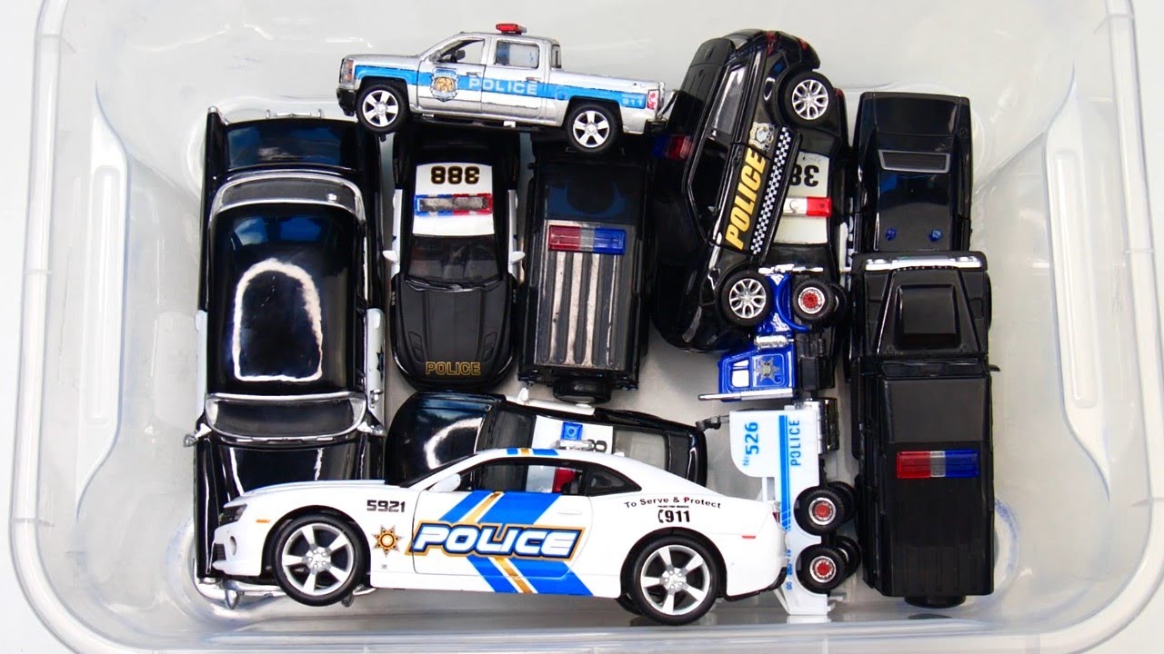 Police Cars in the box - YouTube