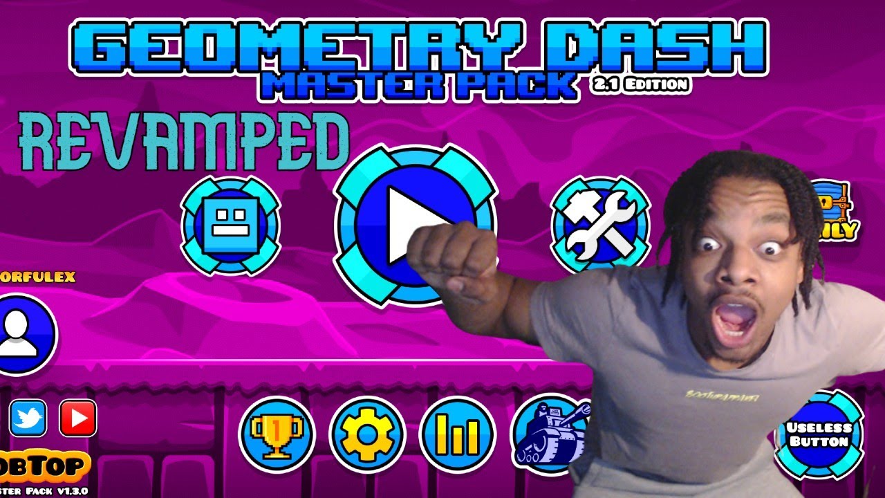 GEOMETRY DASH REVAMPED MOD MASTER PACK - YouTube