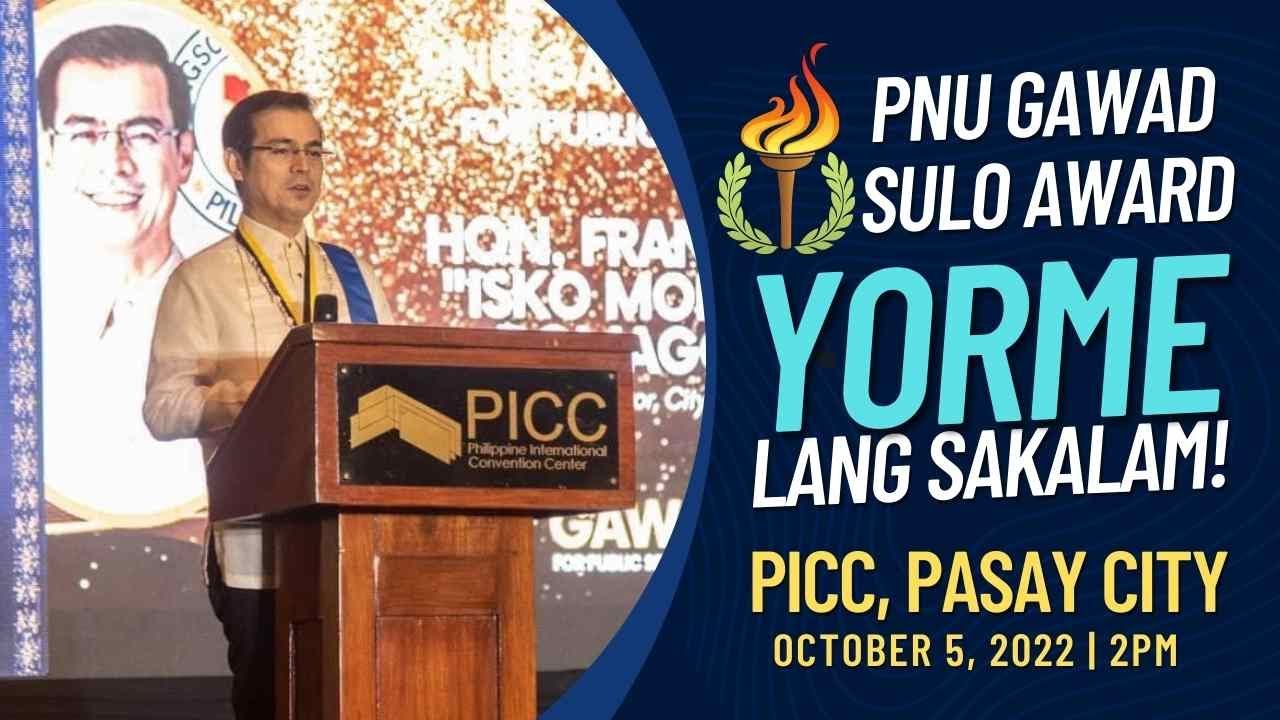 PNU GAWAD SULO AWARD | YORME LANG SAKALAM - YouTube