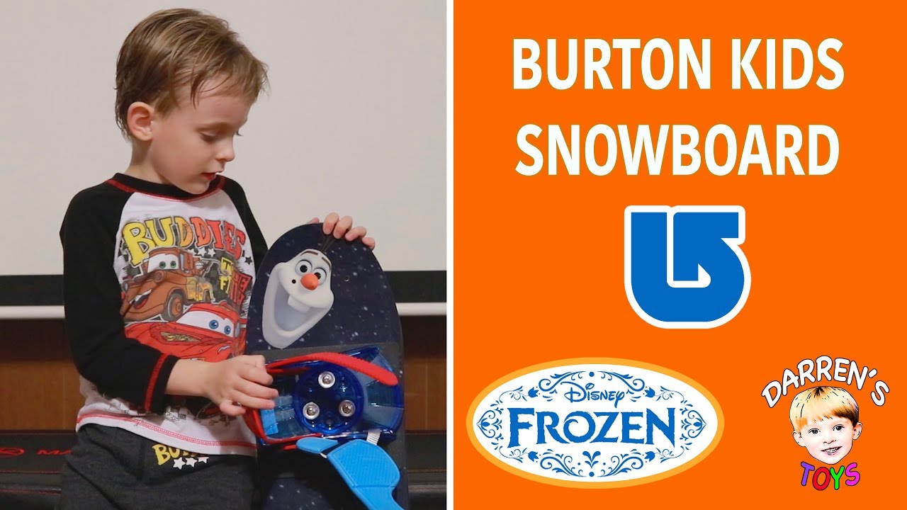 BURTON KIDS DISNEY FROZEN OLAF SNOWBOARD - YouTube