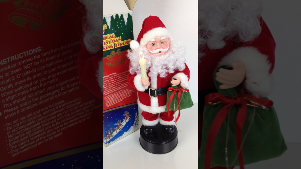 16" Musical Santa Claus Christmas Animated Lighted Moving Figurine w ...