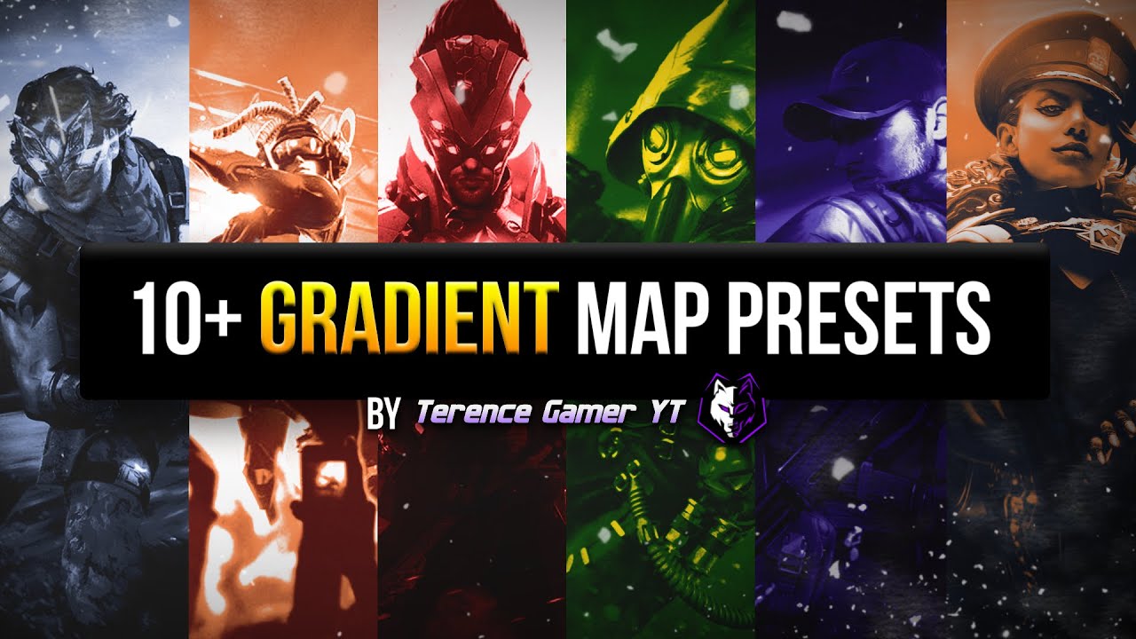 😮 10+ GRADIENT MAP PRESETS For Gaming Montage Thumbnails On PSCC By ...