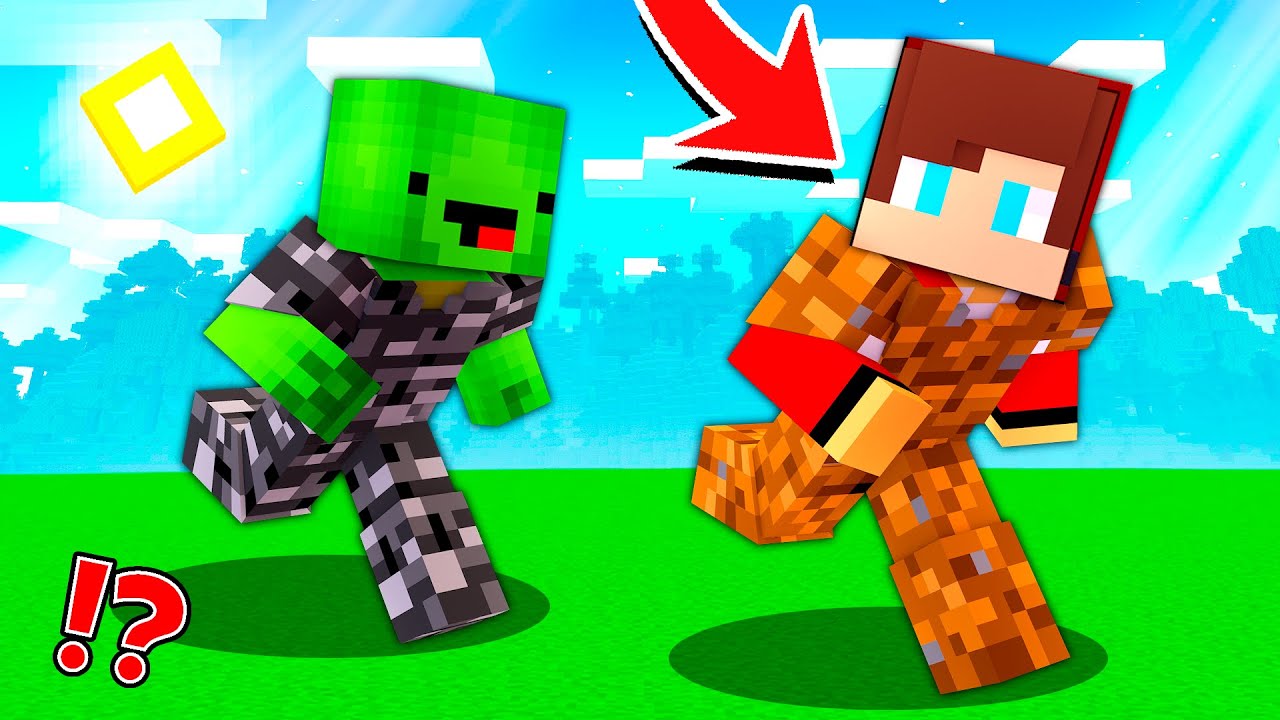 DIRT Armor Speedrunner vs BEDROCK Armor Hunter! JJ vs Mikey - Maizen ...