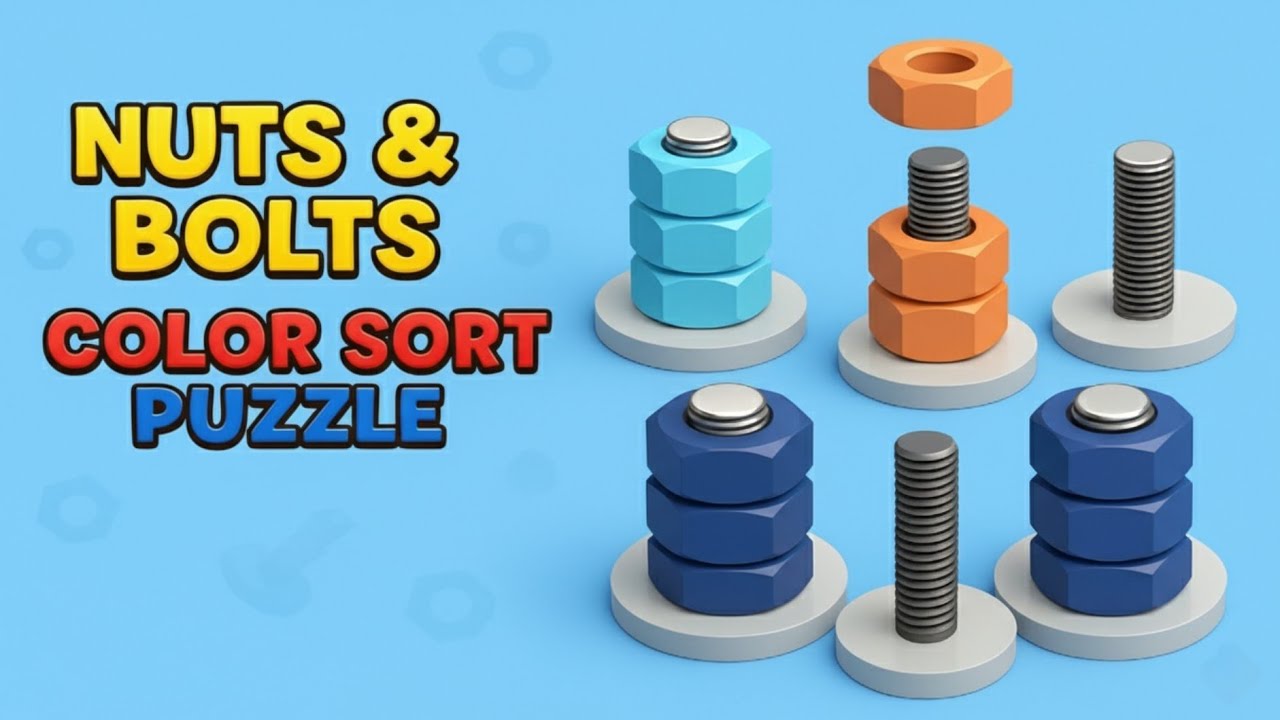 Nut n Bolt Sort |Color Puzzle Game Gameplay| MSA games official - YouTube