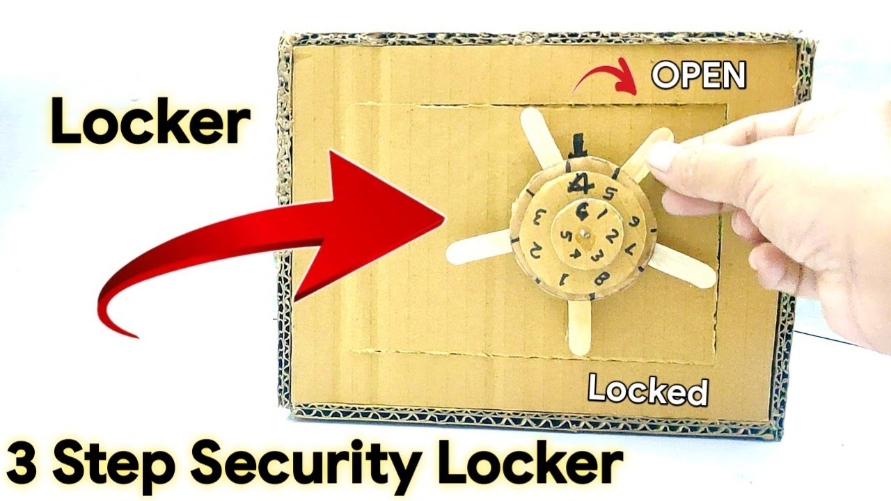 Build a Combination Number Lock from Cardboard | How to make safe lock ...